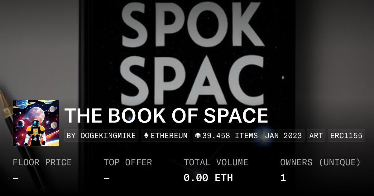 THE BOOK OF SPACE - Collection | OpenSea