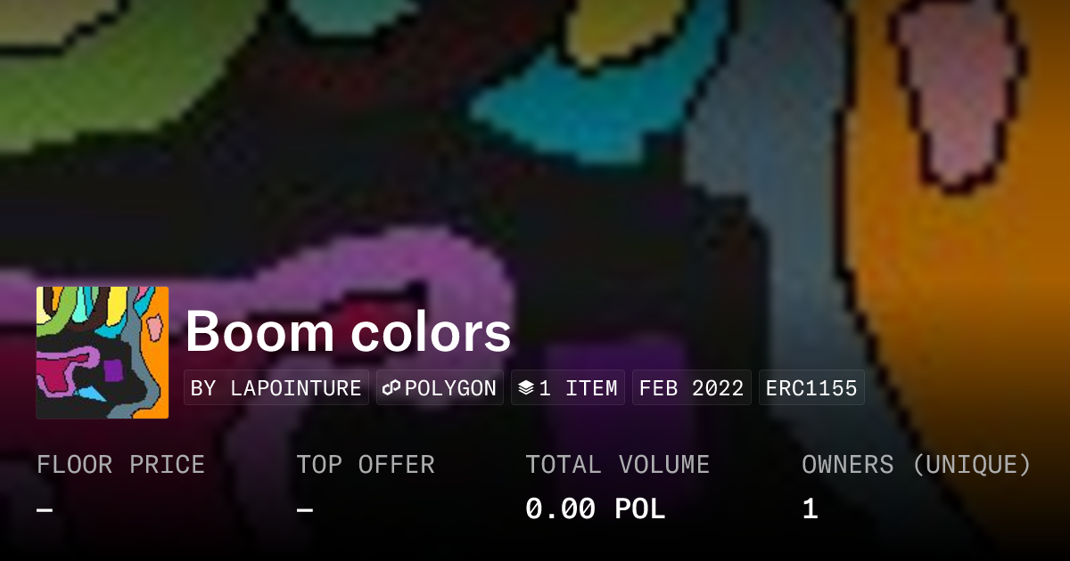Boom colors - Collection | OpenSea