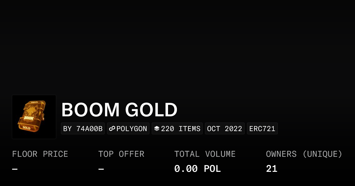 BOOM GOLD - Collection | OpenSea
