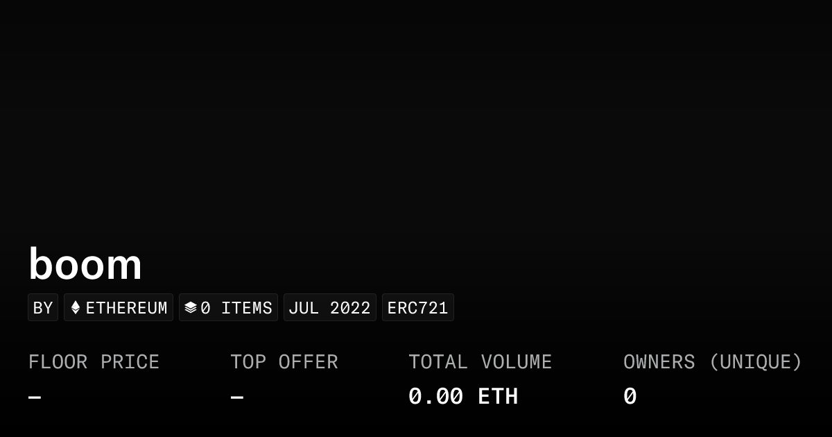 boom - Collection | OpenSea