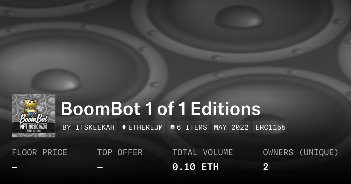 BoomBot 1 of 1 Editions - Collection | OpenSea