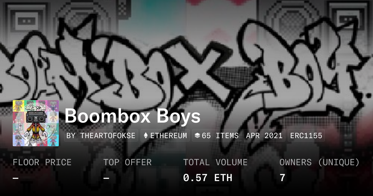 Boombox Boys - Collection | OpenSea