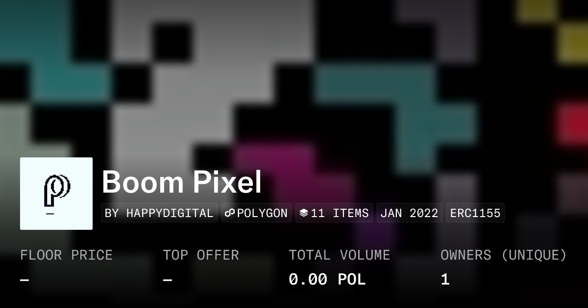 Boom Pixel - Collection | OpenSea