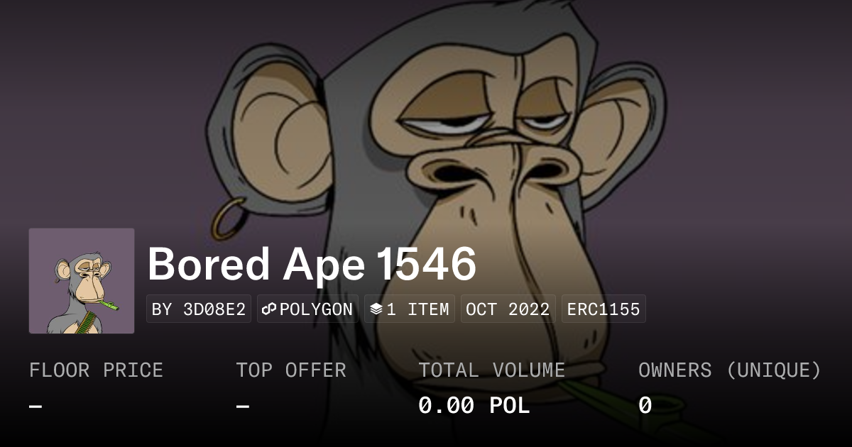 Bored Ape 1546 - Collection | OpenSea