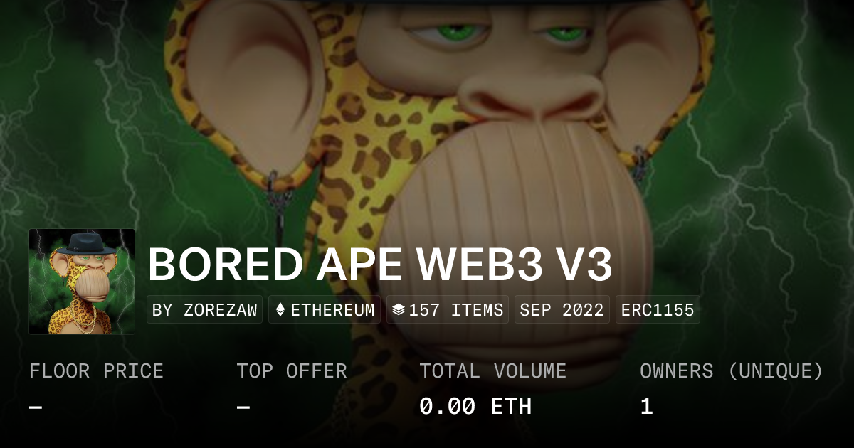 BORED APE WEB3 V3 - Collection | OpenSea