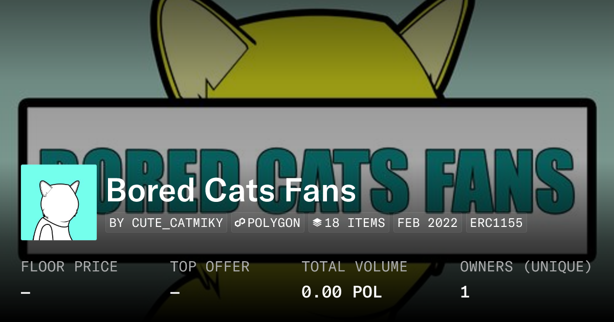 Bored Cats Fans - Collection | OpenSea