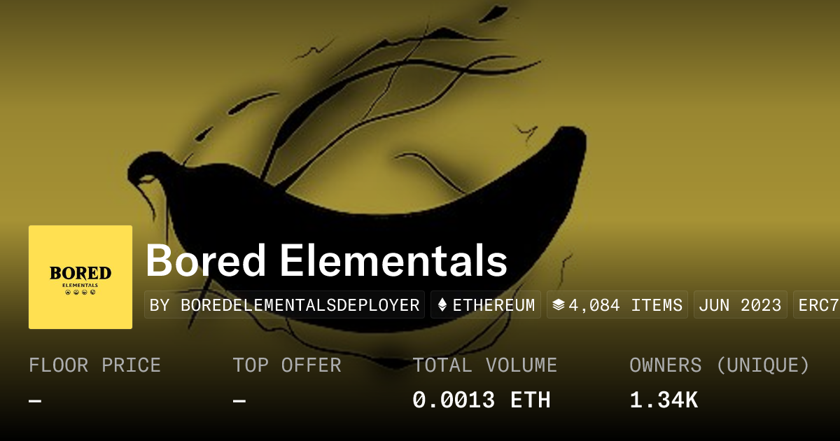 Bored Elementals - Collection | OpenSea