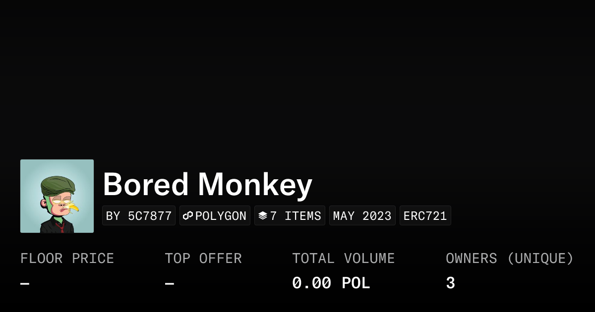 Bored Monkey - Collection | OpenSea