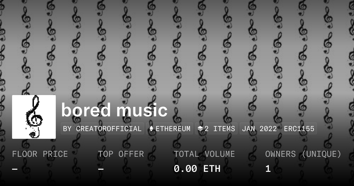 bored music - Collection | OpenSea