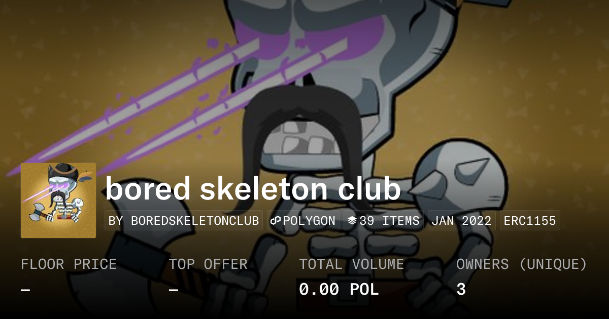 bored skeleton club - Collection | OpenSea