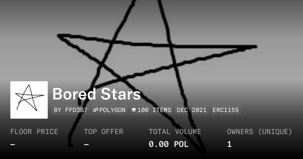 Bored Stars - Collection | OpenSea
