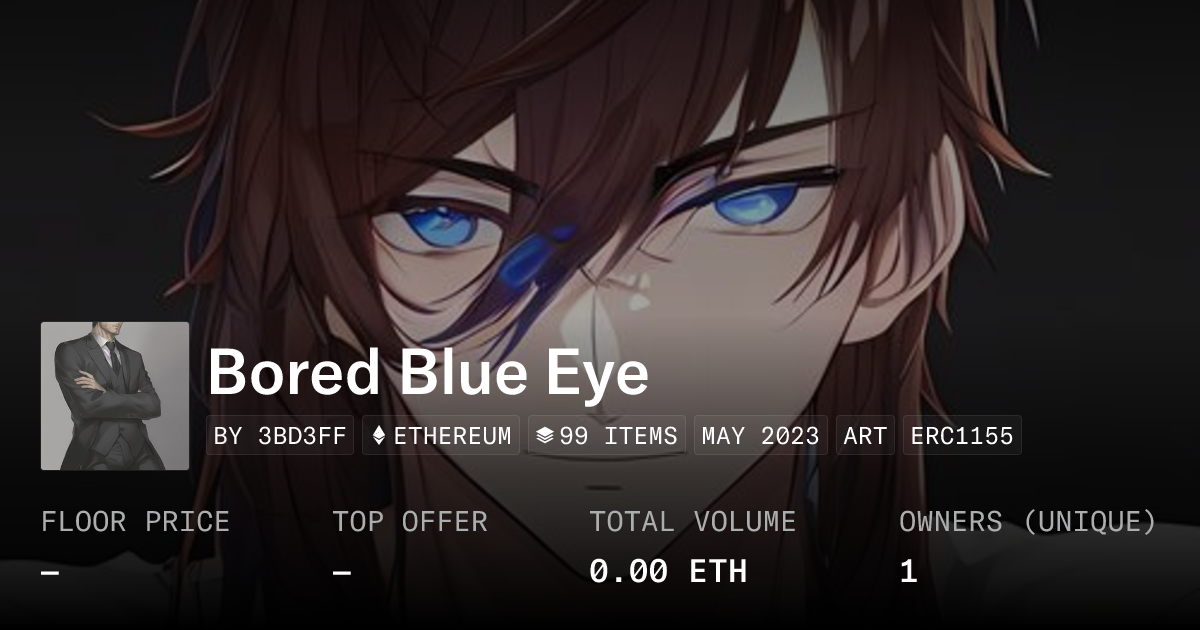 Bored Blue Eye - Collection | OpenSea