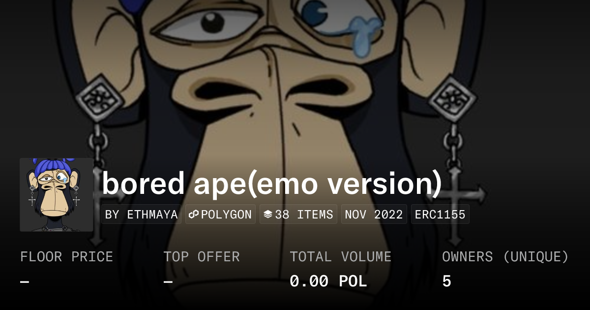 bored ape(emo version) - Collection | OpenSea