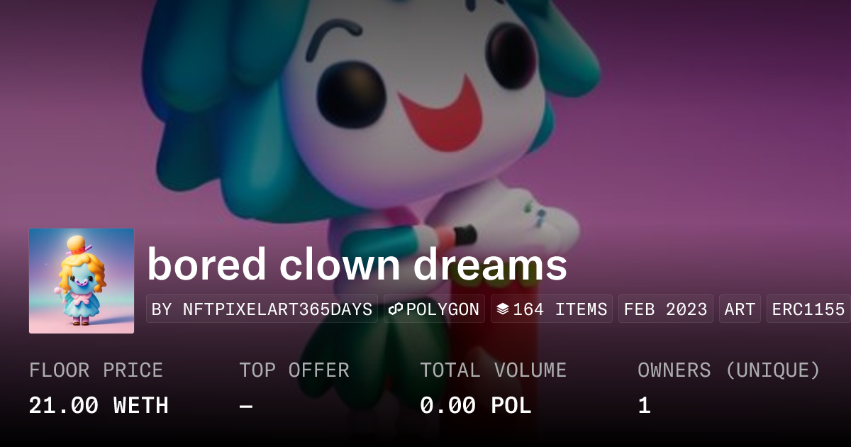 bored clown dreams - Collection | OpenSea