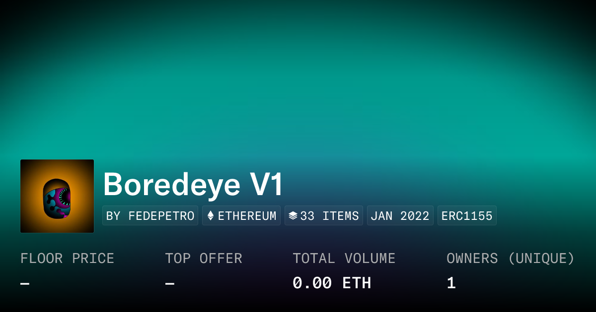 Boredeye V1 - Collection | OpenSea
