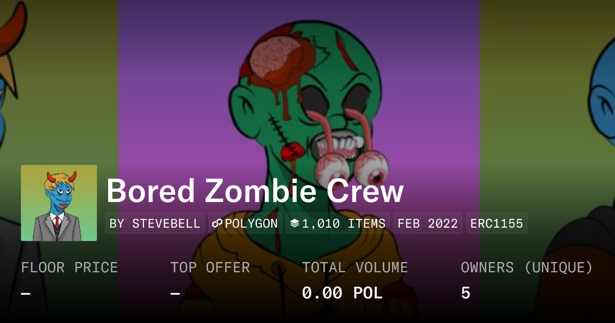 Bored Zombie Crew - Collection | OpenSea
