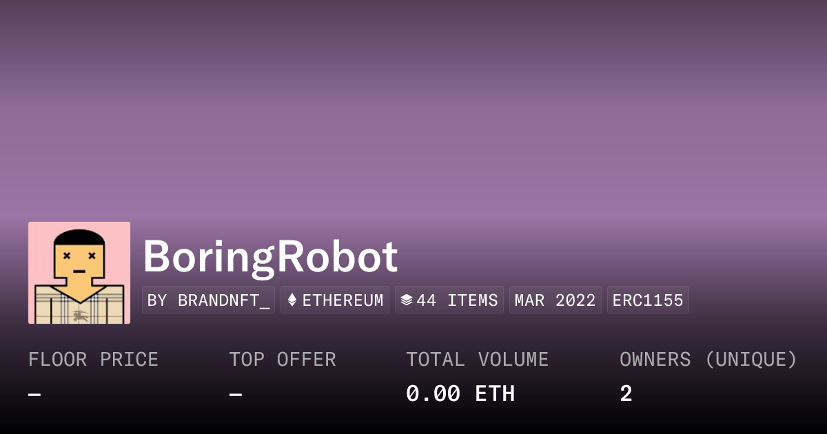 BoringRobot - Collection | OpenSea