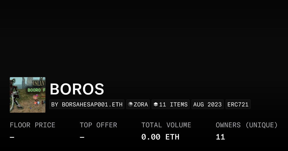 BOROS - Collection | OpenSea