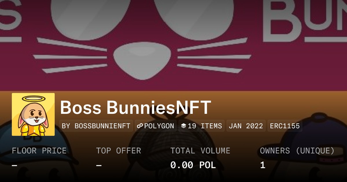 Boss BunniesNFT - Collection | OpenSea