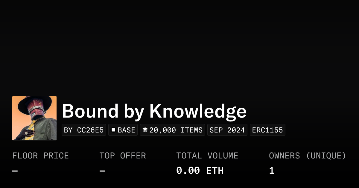 Bound by Knowledge - Collection | OpenSea