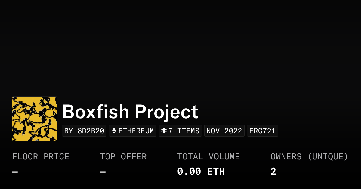 Boxfish Project - Collection | OpenSea