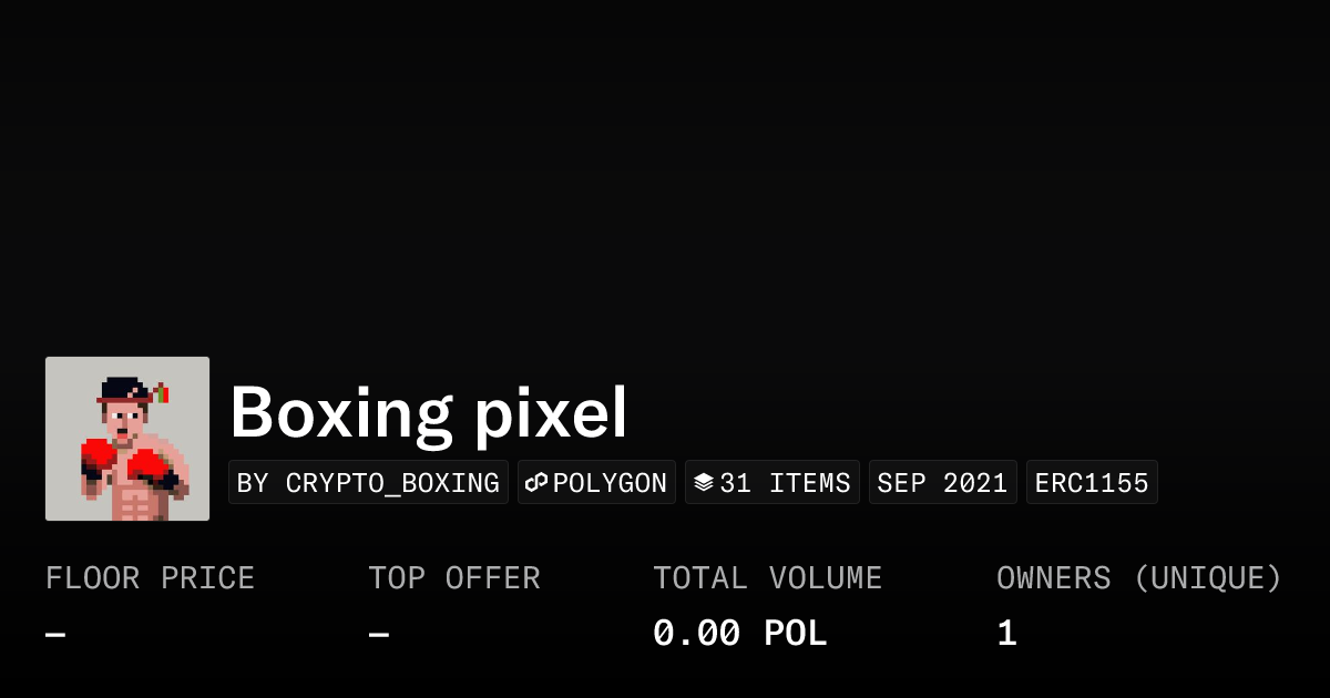 Boxing pixel - Collection | OpenSea