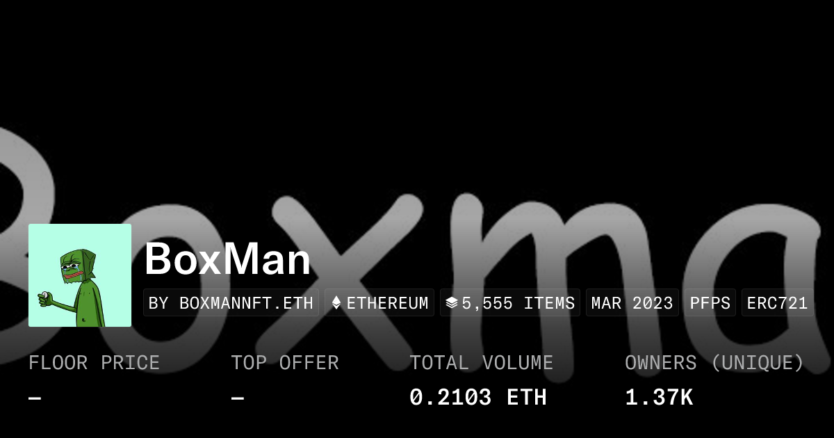 BoxMan - Collection | OpenSea