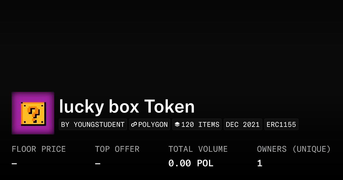 lucky box Token - Collection | OpenSea