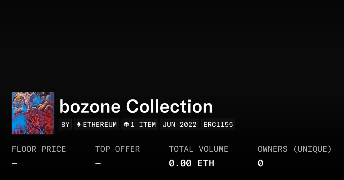 bozone Collection - Collection | OpenSea