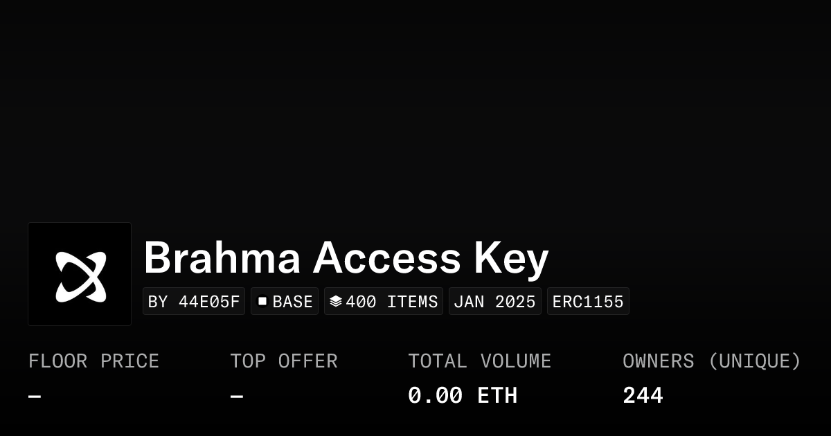 Brahma Access Key - Collection | OpenSea
