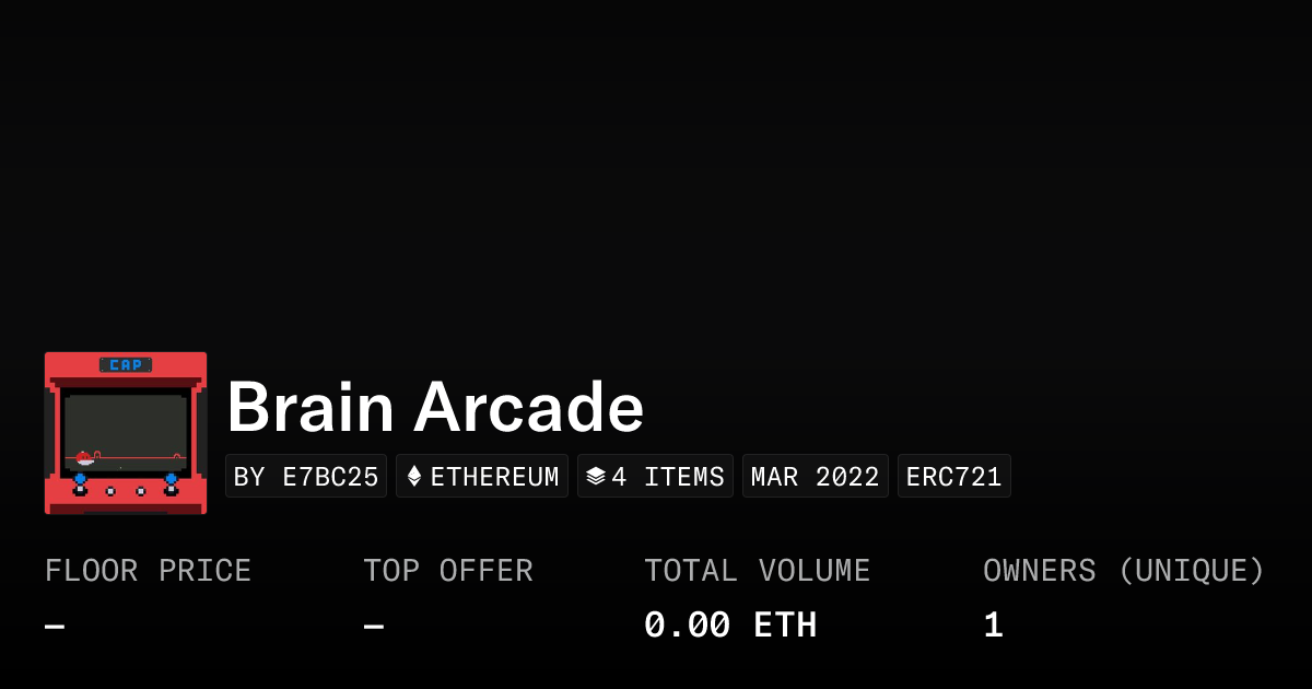 Brain Arcade - Collection | OpenSea