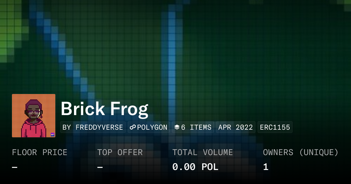 Brick Frog - Collection | OpenSea