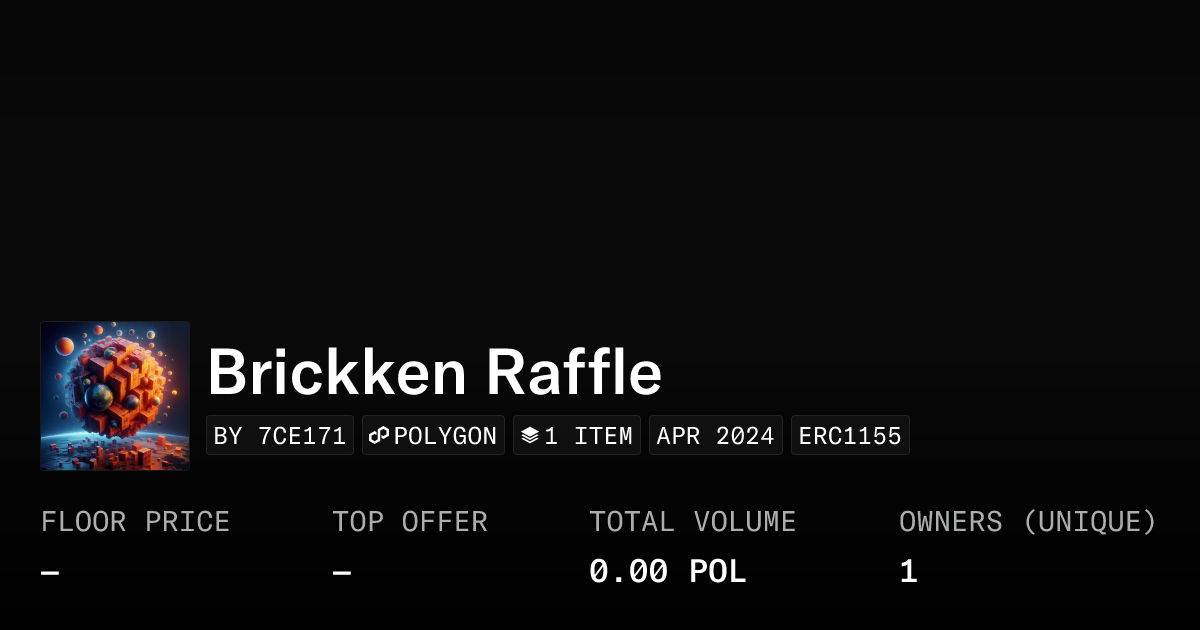 Brickken Raffle - Collection | OpenSea