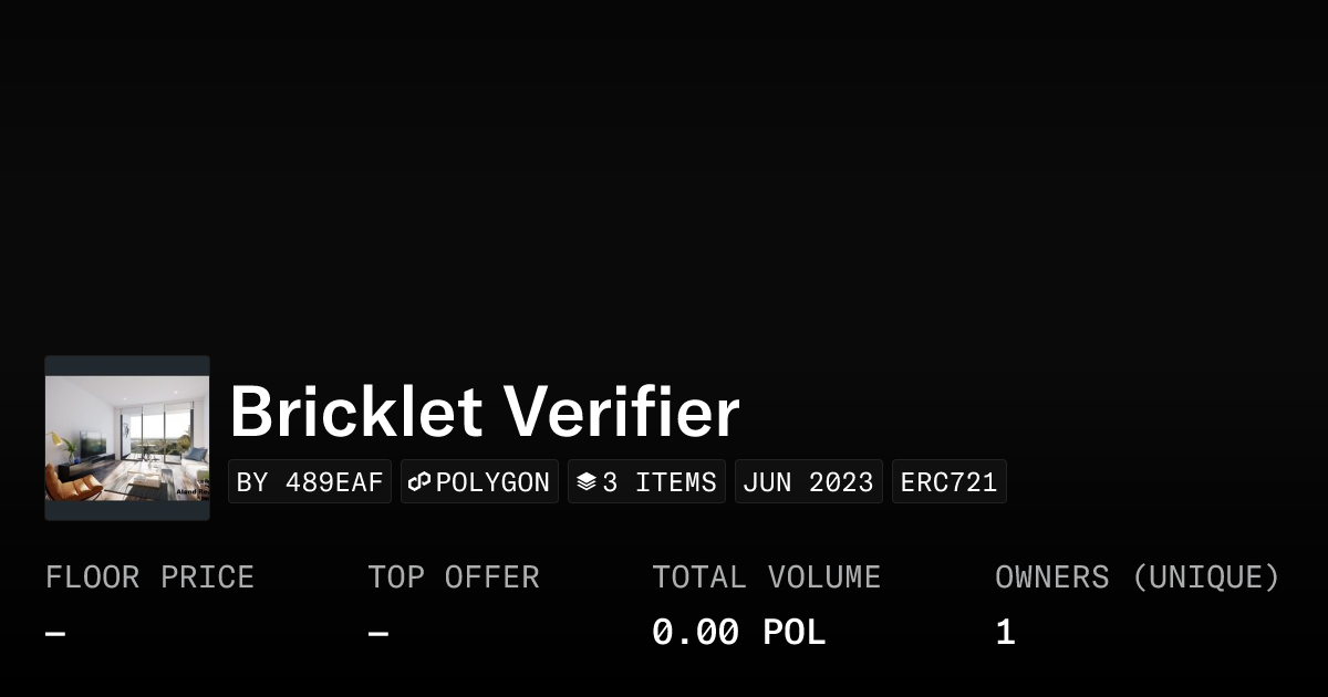 Bricklet Verifier - Collection | OpenSea