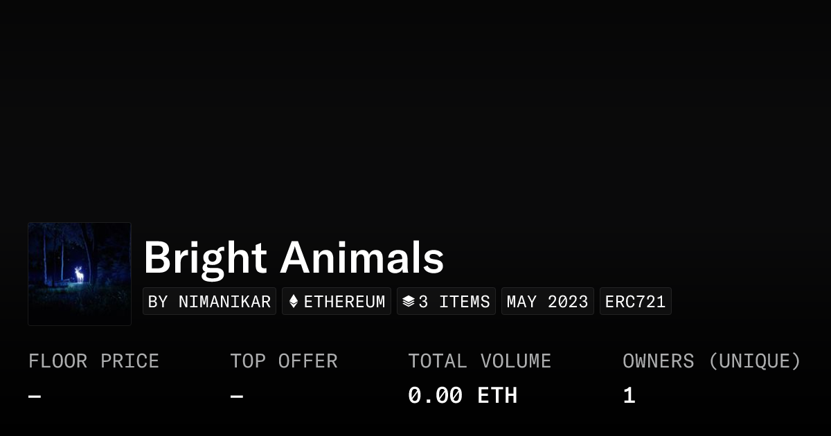 Bright Animals - Collection | OpenSea