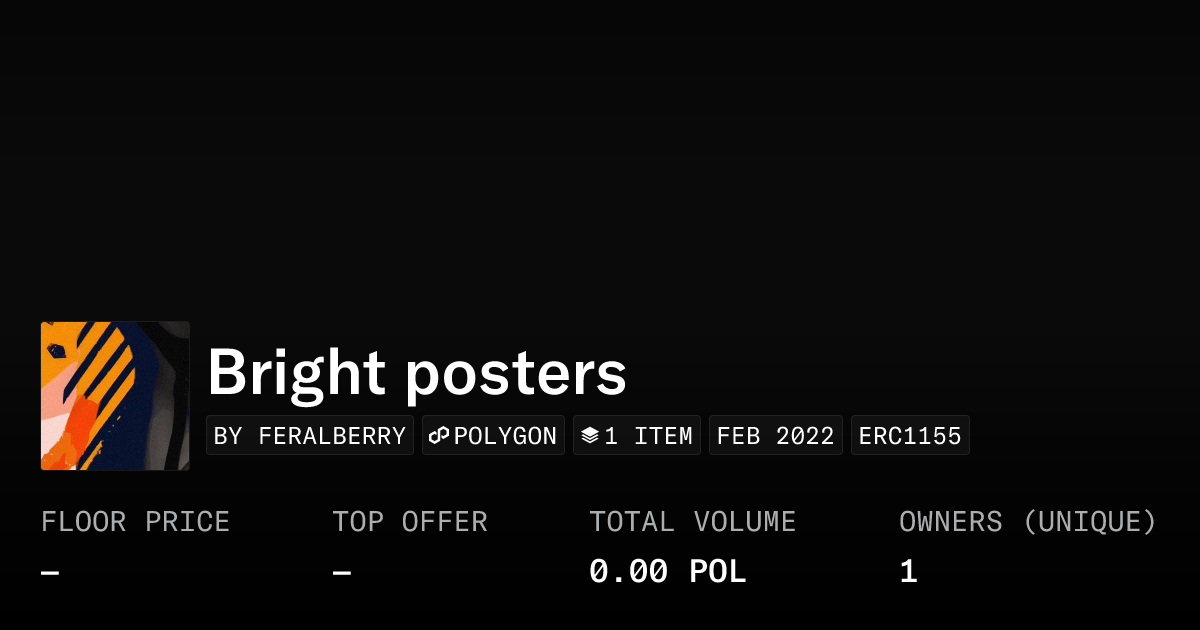 Bright posters - Collection | OpenSea