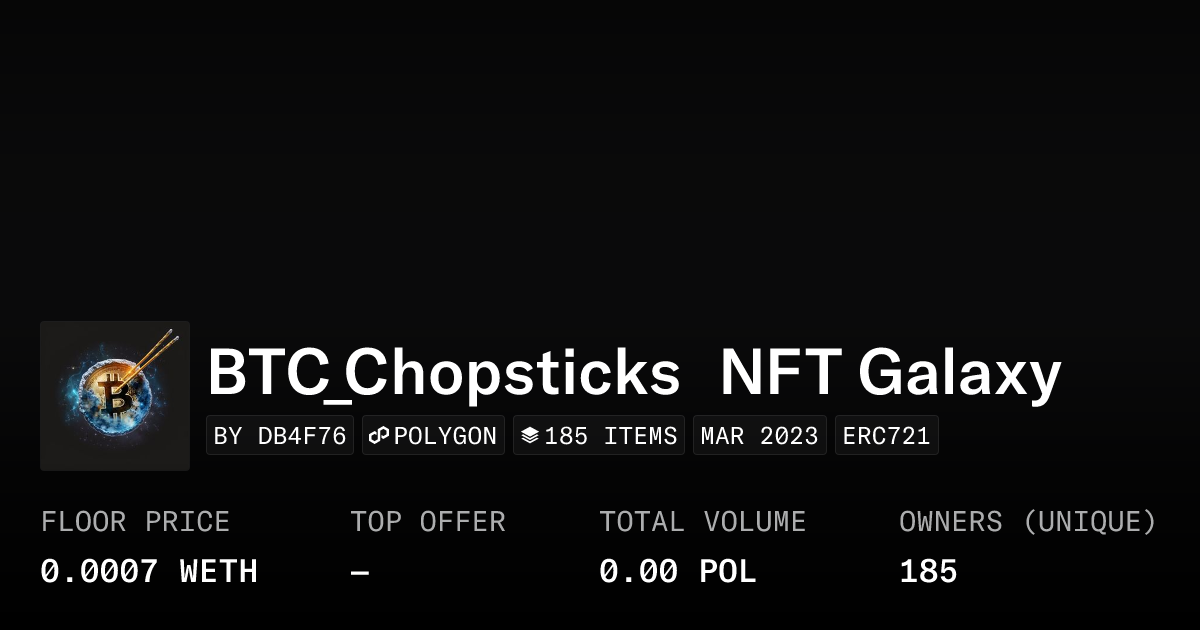 BTC_Chopsticks NFT Galaxy - Collection | OpenSea