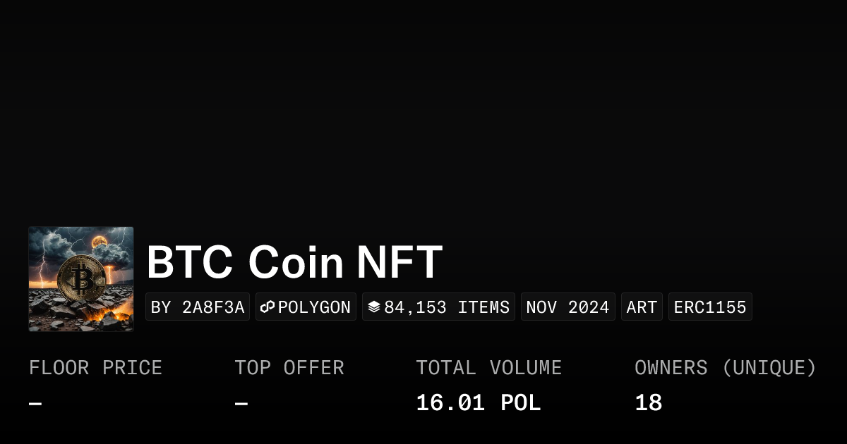 BTC Coin NFT - Collection | OpenSea