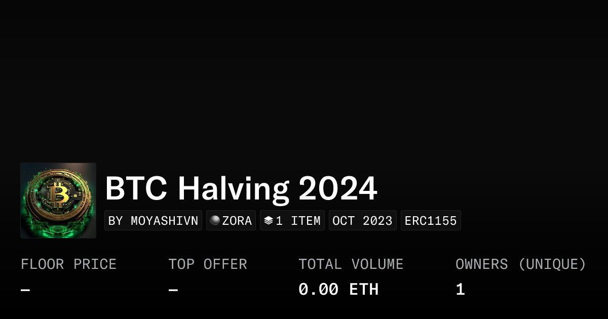 BTC Halving 2024 - Collection | OpenSea