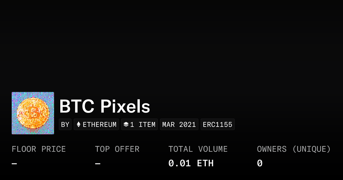 BTC Pixels - Collection | OpenSea