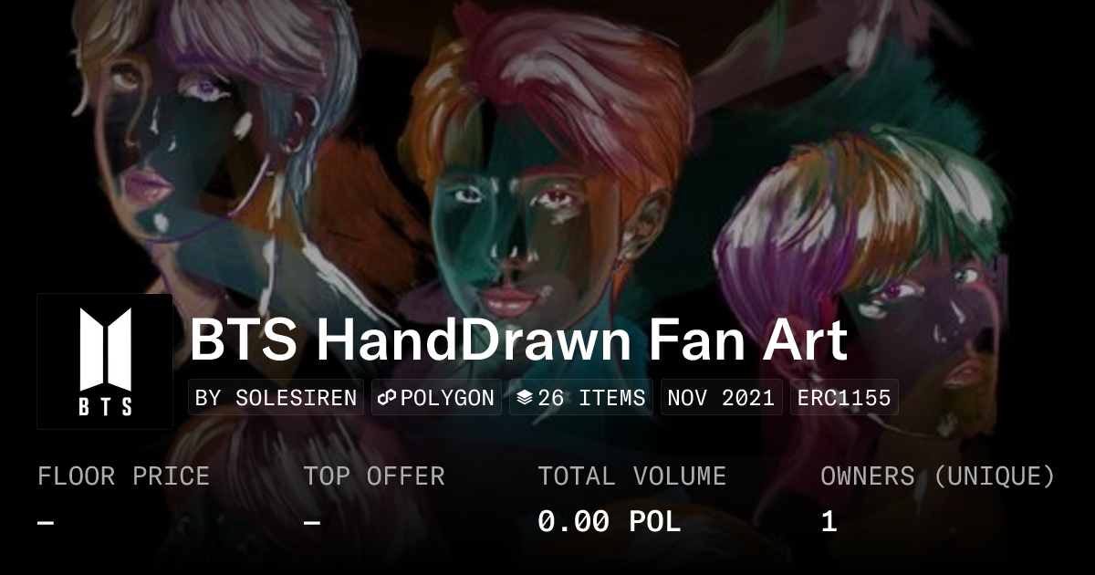 BTS HandDrawn Fan Art - Collection | OpenSea