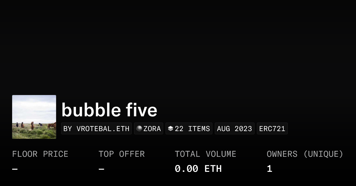 bubble five - Collection | OpenSea