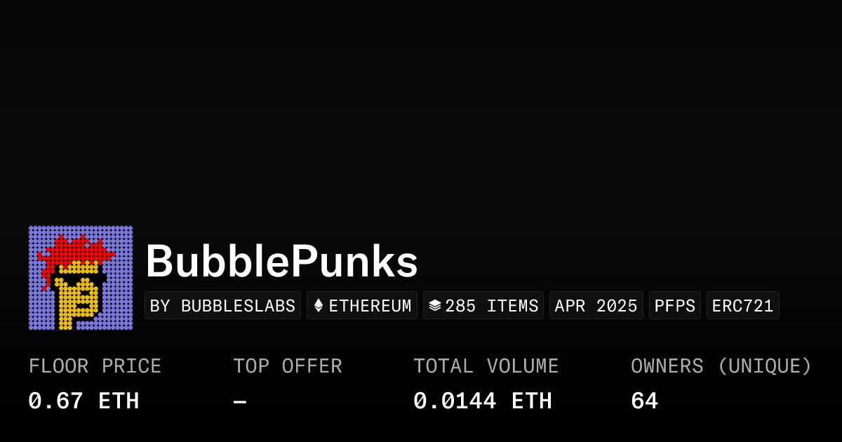 BubblePunks - Collection | OpenSea