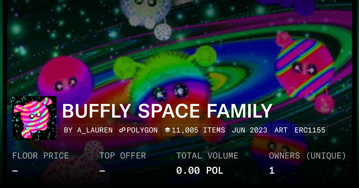 BUFFLY SPACE FAMILY - Collection | OpenSea