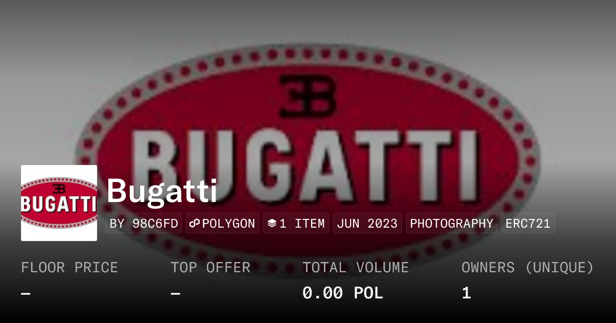 Bugatti - Collection | OpenSea