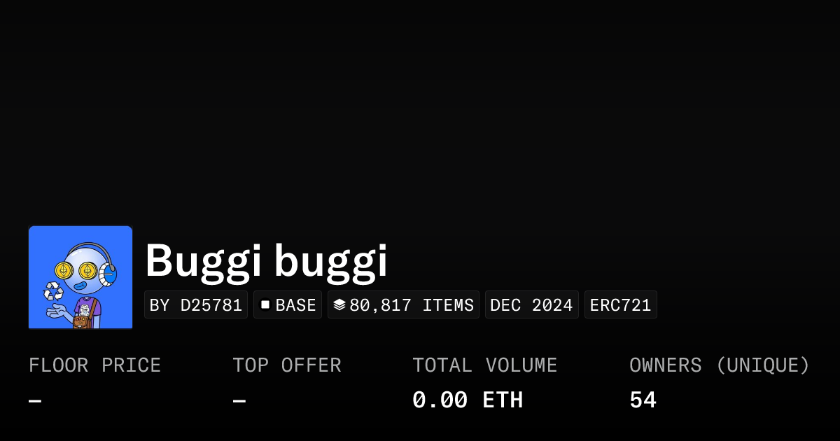 Buggi buggi - Collection | OpenSea