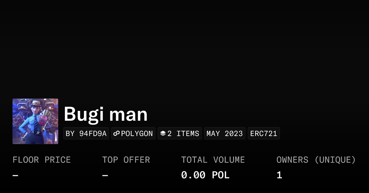 Bugi man - Collection | OpenSea