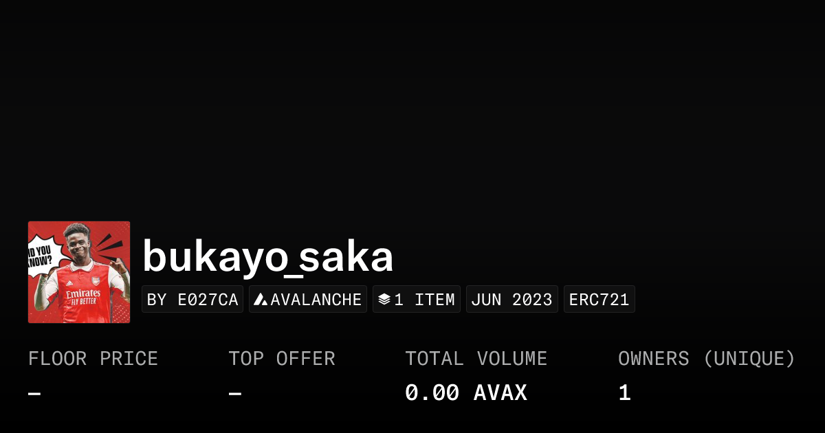 bukayo_saka - Collection | OpenSea