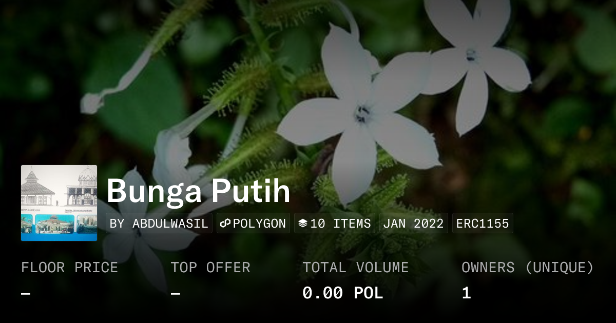 Bunga Putih - Collection | OpenSea