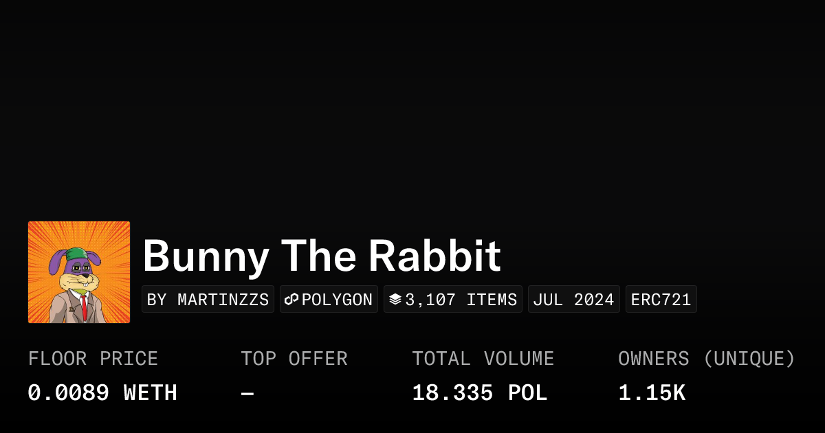 Bunny The Rabbit - Collection | OpenSea